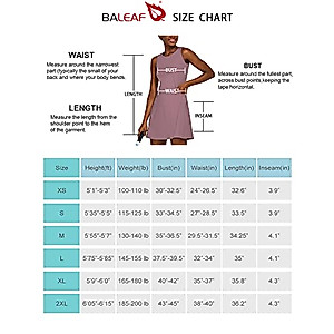BALEAF Women's Tennis Golf Dress Sleeveless with Inner Shorts 4 Pockets for Exercise Workout Purple M