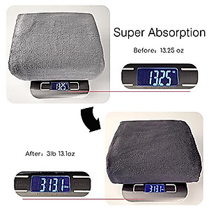 JML Microfiber Bath Towel Sets (6 Pack, 27" x 55") -Extra Absorbent, Fast Drying, Multipurpose for Swimming, Fitness, Sports, Yoga, Grey 6 Count