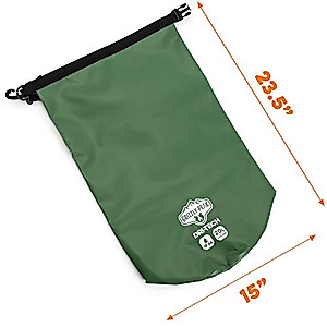 Grizzly Peak Dri-Tech Waterproof IP 66 Lightweight Roll-Top Sack Dry Bag with Adjustable Straps, 20 L