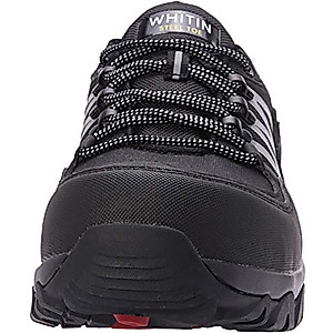 WHITIN Steel Toe Shoes Men Composite Toe Indestructible Steal Toed Steeltoe Size 12 Comfortable Fashion Lightweight Nonslip Working Footwear with Thick Sole Black