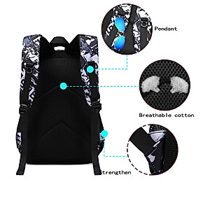 Asge Boys Backpack for Kids Camo Bookbag for Middle School Bags Travel Back Pack