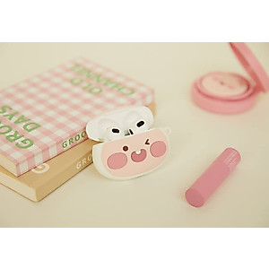 KAKAO Official Merchandise- Snow Village Theme Cases Compatible with Airpods 3rd Generation-Ryan in Penguin Costume and Apeach in Polar Bear Costume (Polar Bear Apeach)