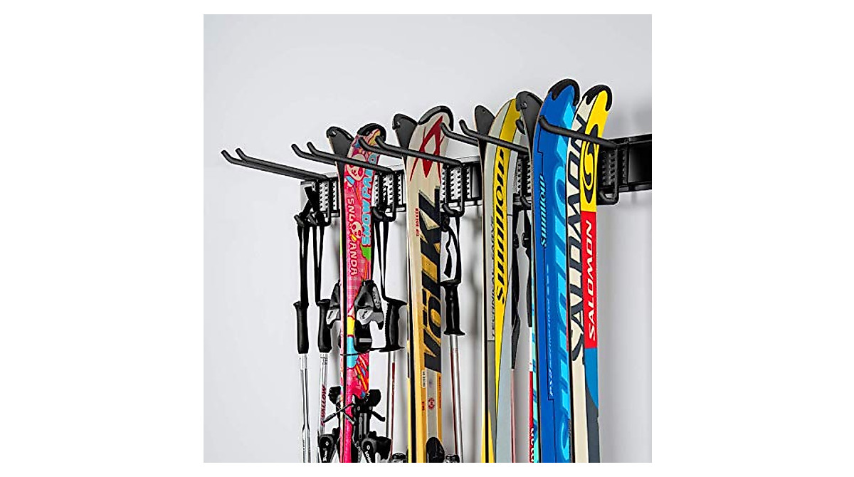 WALMANN Wall Mount Tool Organizer, Ski Wall Rack, Garage Storage Rack ...