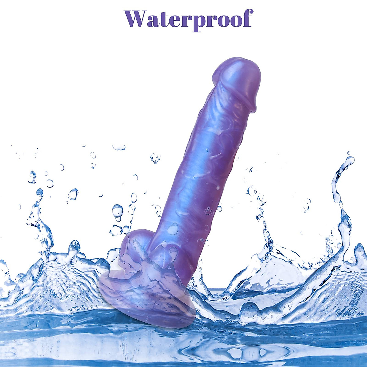 Realistic Dildo for Beginners, 6.5" Small Jelly Dildo with Suction Cup for Hands-Free Play, Body-Safe Material Dildos Adult Sex Toys for Women, Lifelike Dong for Vaginal G-spot and Anal Sex Blue