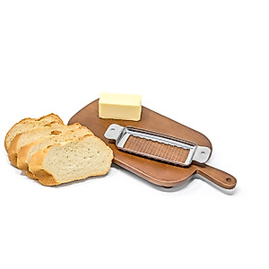 Fanatical Chef Stainless Steel Butter Slicer - Single Stick Butter Cutter for Butter Squares - Makes Individual Butter Pats for Baking Pastry Dough - Handheld Butter Measurement Tool