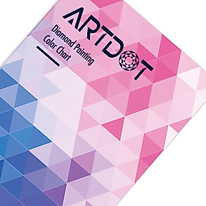 ARTDOT Color Card for Diamond Painting Kits, 5D Diamond Art Reference Tools with DMC Number Matching 445 Colors Diamond Painting Accessories