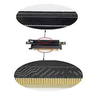 Pci-E 16x Riser Card,PCI Express 3.0 16X Extension Cable 90 Degree High Speed Riser Card