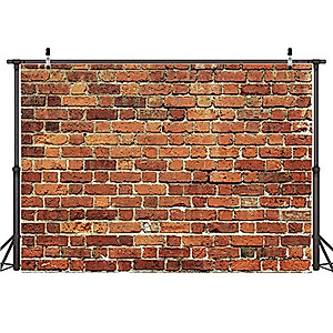 AIIKES 7x5FT Red Brick Wall Backdrop Brick Photography Backdrop Baby Birthday Party Graduation Home Decoration Background Photo Booth Studio Prop Banner 11-506