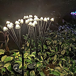 VIVICOMFY Solar Garden Lights - Solar Swaying Light, Sway by Wind, Solar Outdoor Lights,Solar Garden Decorative Lights Yard Patio Pathway Decoration, Warm White (4Pack)