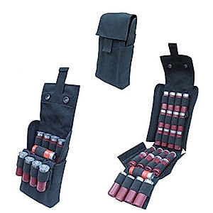 Ultimate Arms Gear Tactical Stealth Black Molle 25 Shot Shell Ammunition Ammo Reload Carrier Pouch For 12 Gauge Shotgun Rounds