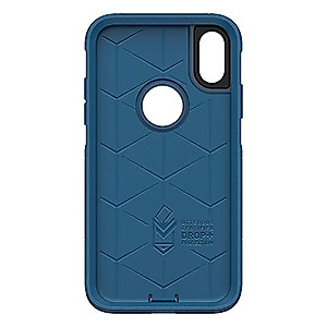 OtterBox iPhone XR Commuter Series Case - BESPOKE WAY (BLAZER BLUE/STORMY SEAS BLUE), slim & tough, pocket-friendly, with port protection