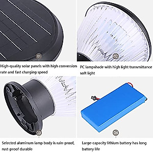 Kangl Solar Column Headlight Home Outdoor Garden Villa Pillar Lamp Waterproof Outside Landscape Fixtures,Creative Pumpkin Shape Fence Lights,for Walkway Path Driveway(Warm White)