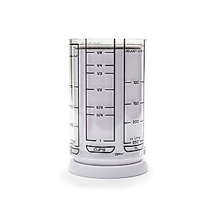 KitchenArt 1 Cup Adjust-A-Cup, Plastic, White