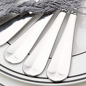 Set of 10, Grapefruit and Dessert Spoon, findTop Stainless Steel with Serrated Edge Spoons, 6-inch