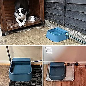 Enjoying Dog Automatic Waterer Bowl 2L Outdoor/Indoor Auto Pet Water Dispenser Float Valve Livestock Waterer for Dog Cat Chicken