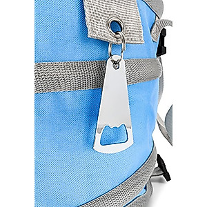 Camco Pop-Up Cooler | Lightweight, Waterproof and Insulated Pops Open for Use and Collapses Flat for Storage | Ideal for the Beach, Pool, Camping, Tailgating and Travel | Blue (51995)