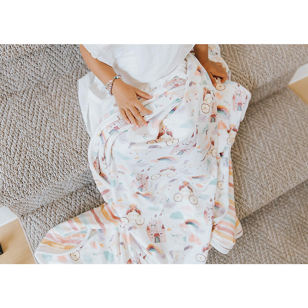 Copper Pearl Three-Layer Baby Blanket: Soft Baby Quilts for Boys and Girls | Breathable, Cozy, Toddler Blanket | Baby Quilt for Newborns | 46x46 Premium Polyester/Rayon | Enchanted