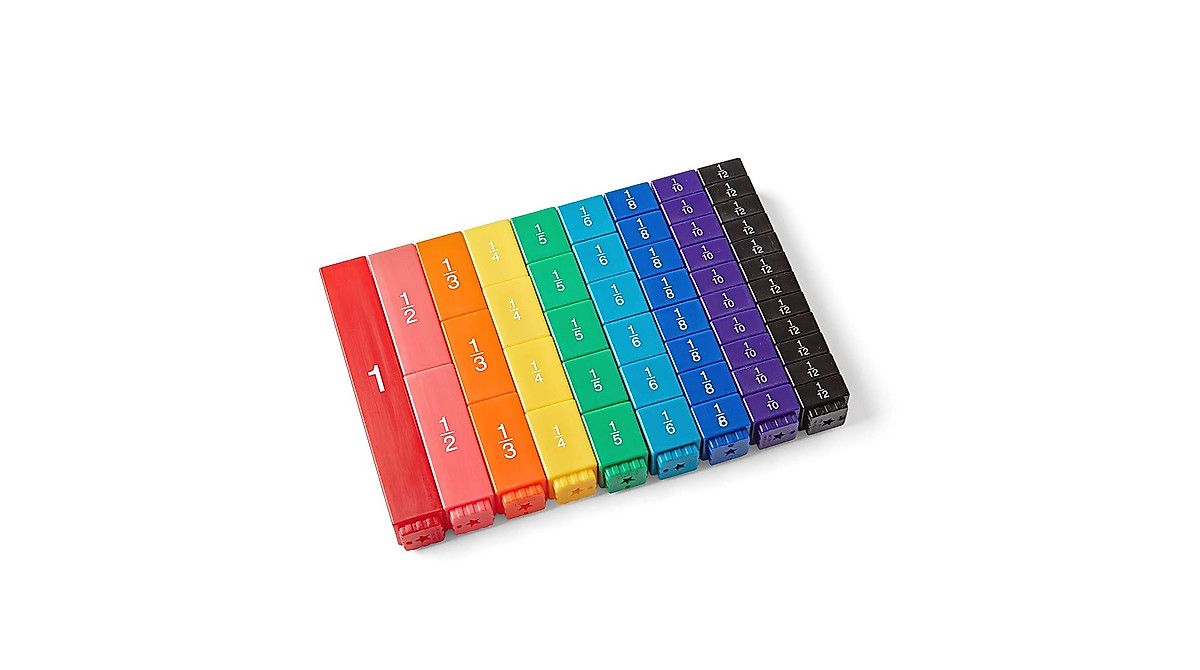 Rainbow Fraction Tower Cubes – Montessori Math Tools