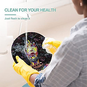 African Black Woman Cutting Board Tempered Glass Chopping Board for Kitchen Hotel