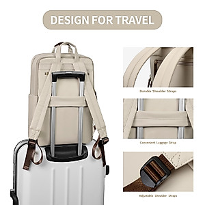 GOLF SUPAGS Laptop Backpack Anti Theft Slim Travel Backpack for Women Water Resistant College Bookbag Fits 15 Inch Thin Notebook