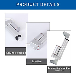 Stroke 250mm 100N 10 Inch Stroke Linear Actuator 12V Force 22lbs Linear Motion Actuator, Electric Actuator 2"/s Heavy Duty with Mounting Bracket