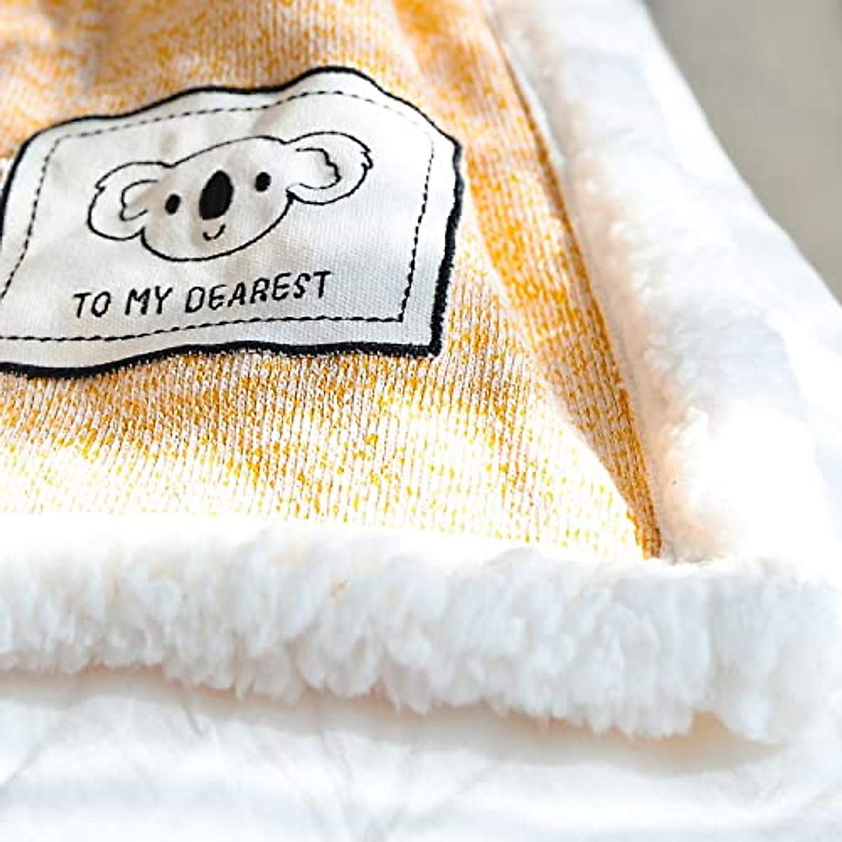 Baby Blanket for Boys or Girls Knit Fleece Fluffy Toddler Blanket for Baby, Soft Warm Cozy Plush Warm Blanket for Spring, Infant or Newborn Receiving Blanket for Baby Bed (30x40inch, Yellow)