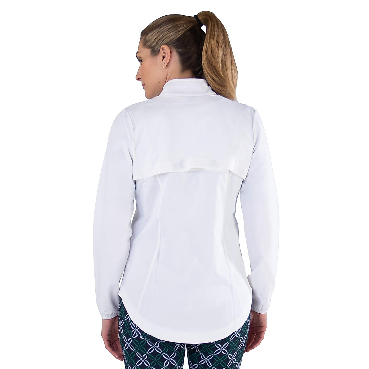 Jofit Apparel Women’s Athletic Clothing Wind Jacket with Removable Sleeves for Golf & Tennis, Size X-Large, White