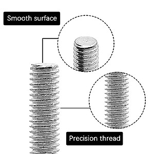 Piutouyar 16Pcs M6x15mm Male Thread Knurled Thumb Screw, Clamping Knobs Grip Thumb Screw on Type Round Head