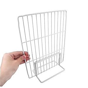 IWOWHERO Partition Closet Divider Fridge Door Organizer Fridge Mesh Divider Wardrobe Clothes Separator Refrigerator Separators Fridge Accessories Replaceable Refrigerator Divider Iron White