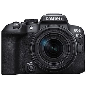 Canon EOS R10 Mirrorless Digital Camera with RF-S 18-150mm f/3.5-6.3 is STM Lens + 128GB Memory + Case + Tripod + Filters (38pc Bundle)