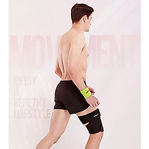 Dexlary Compression Thigh Recovery Sleeve for Hamstring Pain, Groin Pain, & Quad Support - Guaranteed to Speed up Recovery & Relieve Pain and Soreness - Great for Running & All Sports! (1 Sleeve)