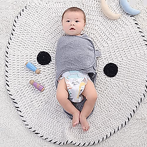 ZIGJOY Swaddle Blanket Cotton Knit Baby Wrap,1.0 Tog Newborn Wearable Swaddle Sleep Sacks，Adjustable 2 Pack Infant Sleep Sack for Baby Boy Girl（0-3Months Baby Green）