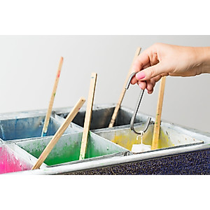 EveCandles Handmade Shabbat Candles - 3-Wick Long Burning Havdalah Candle, Decorative Jewish Kosher Carved Candles, Luxury Candles for Home Decor, Unique Gift Candles for Women and Men - Rainbow