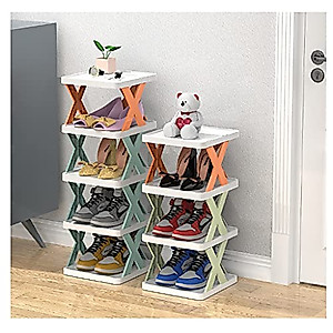 Tyewmiy Free Standing Shoe Racks Shoe Rack, Household Multilayer Simple Multi-Layer Shoe Cabinet, Storing Artifact, Space Saving Shoe Rack (Size : 24cm*26cm*17.5cm)