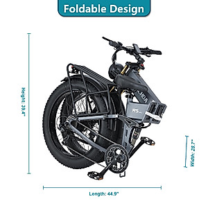 DAMSON 1000W Electric Bike Ebike for Adult 48V 20AH Removable Battery 26"X4"Fat Tire up to 30MPH &75 Miles Long Range Off Road Beach Mountain Electric Bicycle with Dual Hydraulic Disc Brakes