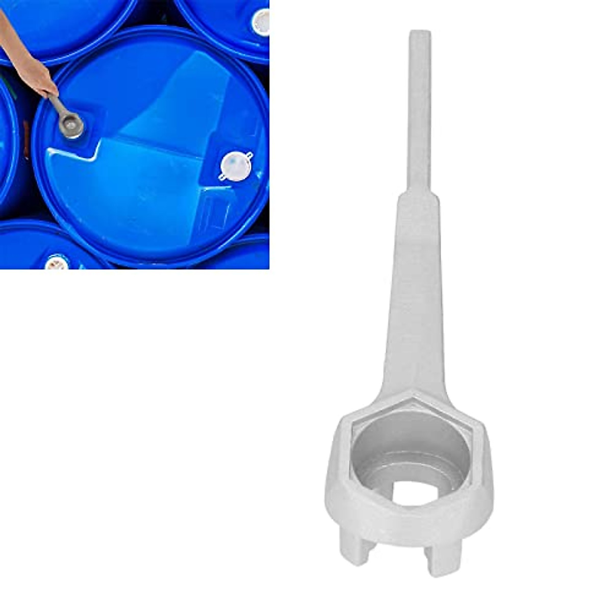 VINGVO Drum Wrench Safe Working Aluminum Alloy Wrench Portable Wide Application for 10 15 20 30 55 Gallons