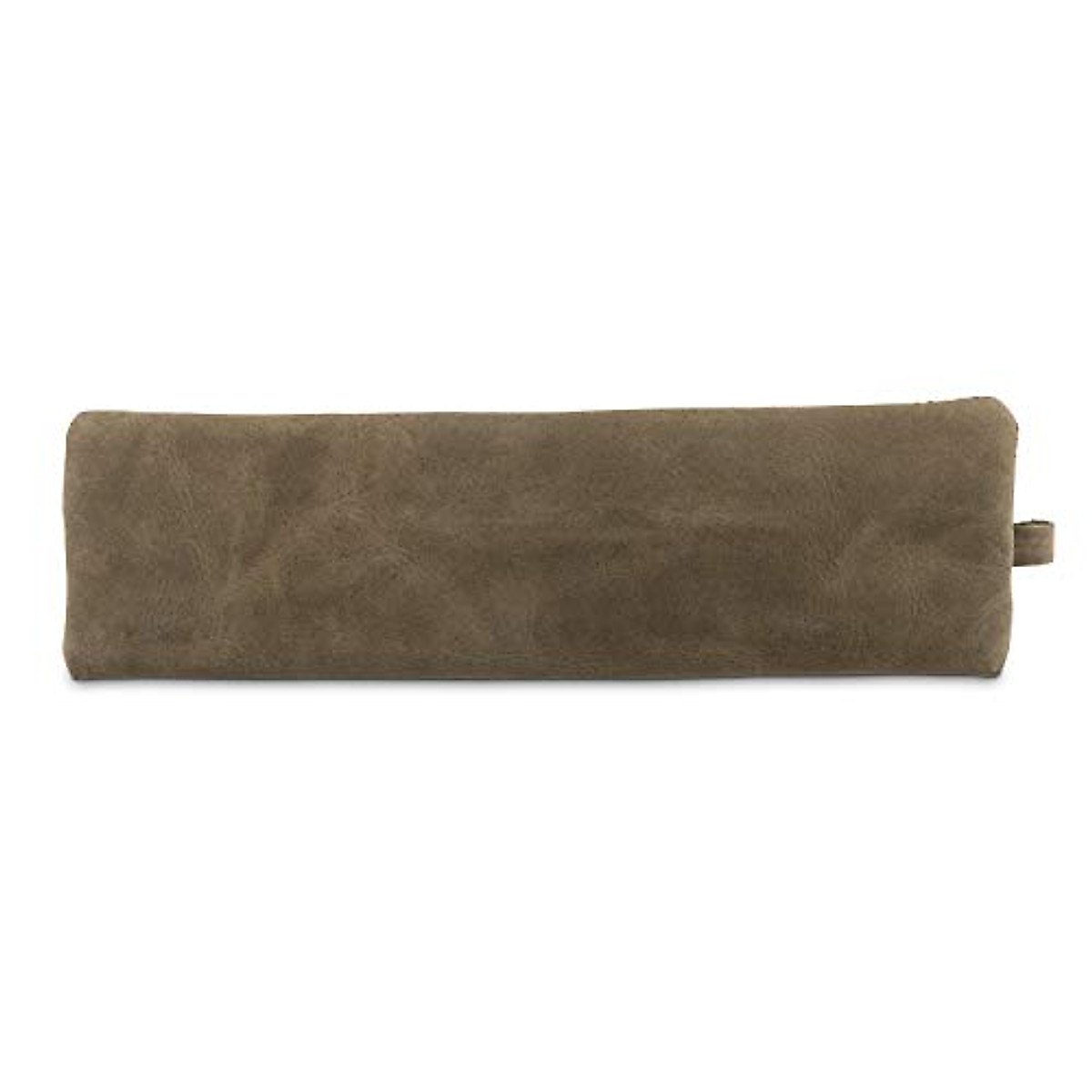 LEABAGS Leather Pencil Case - Genuine Leather Pencil Pouch Fort Vaux - Pen Case for Adults Men Women Work University Olive Green