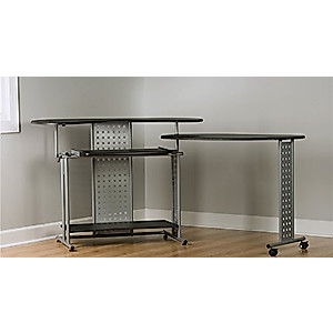 OneSpace Regallo Expandable L Computer Desk, Black