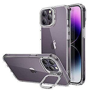 ESR Classic Kickstand Case Compatible with iPhone 14 Pro Max Case, Clear Case with Stand, Military-Grade Protection, Built-in Camera Ring Stand, Scratch-Resistant Acrylic Back, Clear