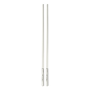Christofle Uni Silver-Plated White Chinese Chopsticks & Rest #4222742, White/Silver, 9.45 inch Length