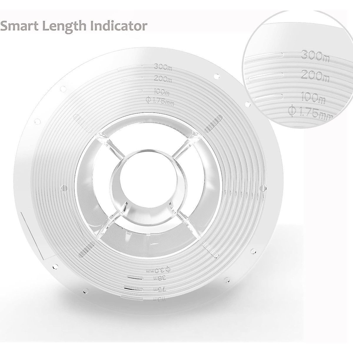 SainSmart PRO-3 Tangle-Free Premium 1.75mm PETG 3D Printer Filament, Clear PETG, 2.2 LBS (1KG) Spool, Dimensional Accuracy +/- 0.02mm