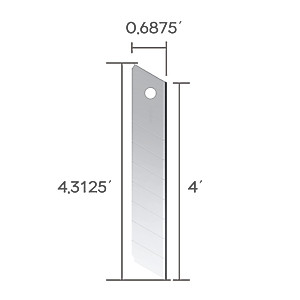 10 Pcs, DORCO Professional Quality Utility Box Cutter Knife Replacement Refills - Large Size Carbon Steel Blade, 60° Tip - 18mm