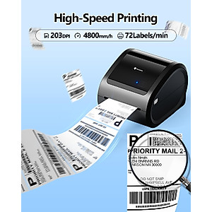 Phomemo Bluetooth Thermal Label Printer 4X6 - D520BT Wireless Shipping Label Printer Build-in Holder, Thermal Label Maker for Return Shipping Package, Compatible with Amazon, USPS, Shopify, Ebay