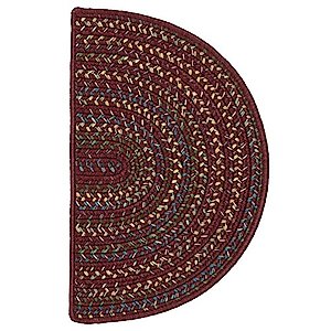 Colonial Mills Farmhouse Braided Hearth Area Rug, 31 x 46, Deep Cedar