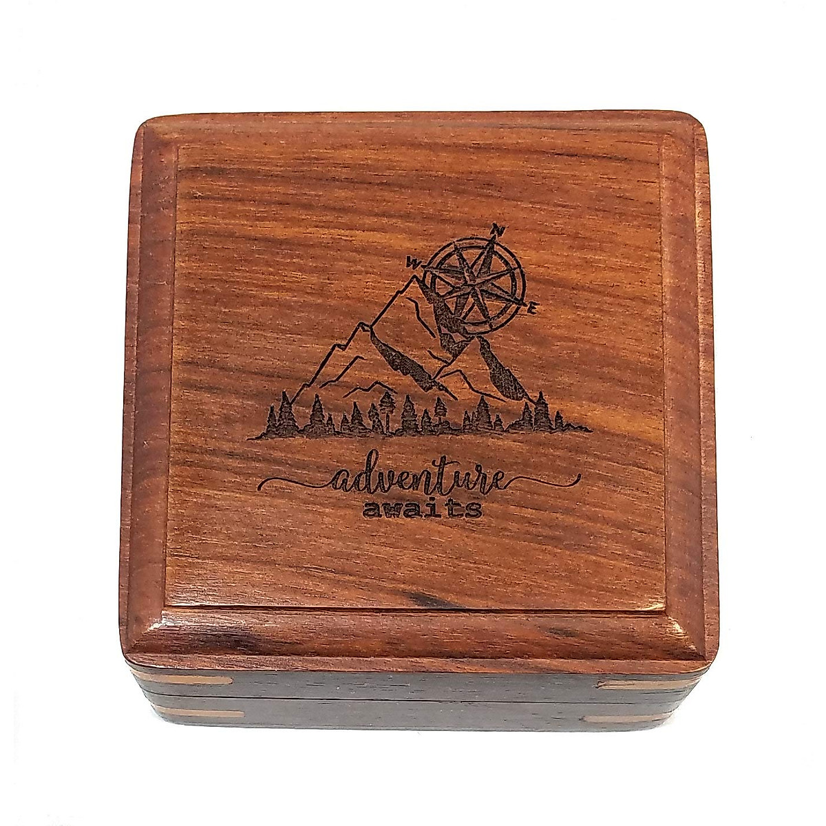 Engraved Compass with Thoreau's Go Confidently Quote (Personalized Compass & Box)
