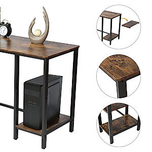 Home Office Computer Desk,Office Table with PC Droller, Storage Shelves,Two Drawers, CPU Tray and Pull-Out Keyboard Tray,Study Writing Desk,Computer Workstation (L Shaped Corner Computer Desk)