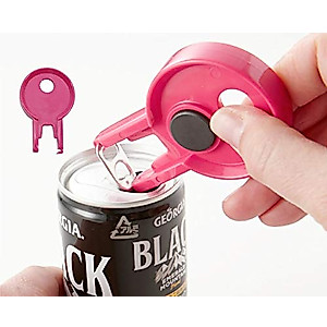 Seki Japan Multifunction Bottle Cap Opener, Plastic Body Jar Opener, Serrated Steel Parts Remove Stubborn Lids Kitchen Gripper with Pull Top Can Opener for Elderly, Women, Children