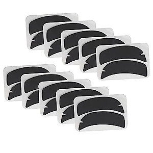 Eyelash Extension Patches, Notch Eyelash Extension Under Eye Gel Pads 10 Pairs Soft for Salon (Black)