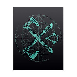 Head Case Designs Officially Licensed Assassin's Creed Dual Axes Valhalla Key Art Vinyl Sticker Gaming Skin Decal Cover Compatible With Xbox One X Console and Controller Bundle