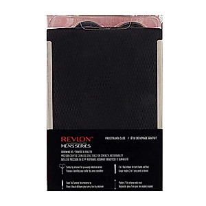 Men's Grooming Kit by Revlon, Nail Clipper, Safety Grooming Scissors, Nail File & Tweezers, High Precision Hair Removal Tools, Stainless Steel (Pack of 1)